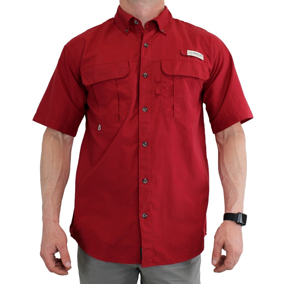 Magellan Fishing Shirt, Men's Laguna Madre Fish Gear Relaxed Fit, Short Sleeve | eBay