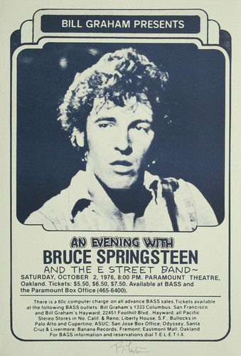 NEW Bruce Springsteen 1976 Tour Concert Poster Print Canvas FREE ...