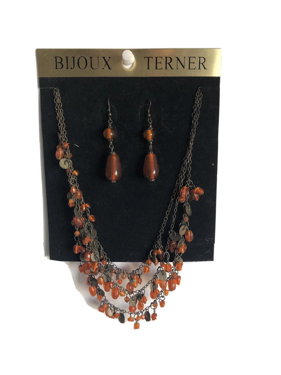 Sold At Auction: Bijoux Terner Rhinestone Earrings Necklace