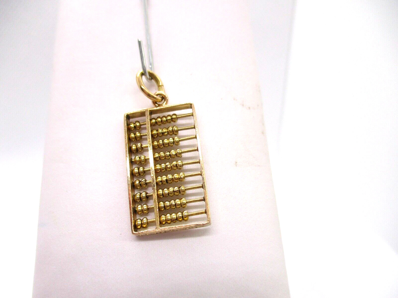 14K Gold Charm Vintage 3'D movable abacus from Gump's! - Gem