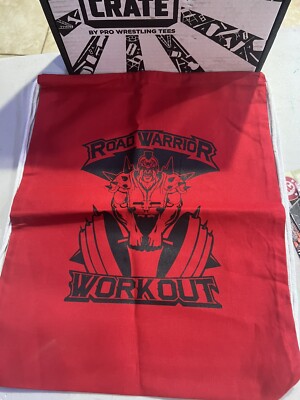 PRO WRESTLING CRATE EXCLUSIVE ROAD WARRIOR DRAWSTRING BAG AEW WWE WWF ...