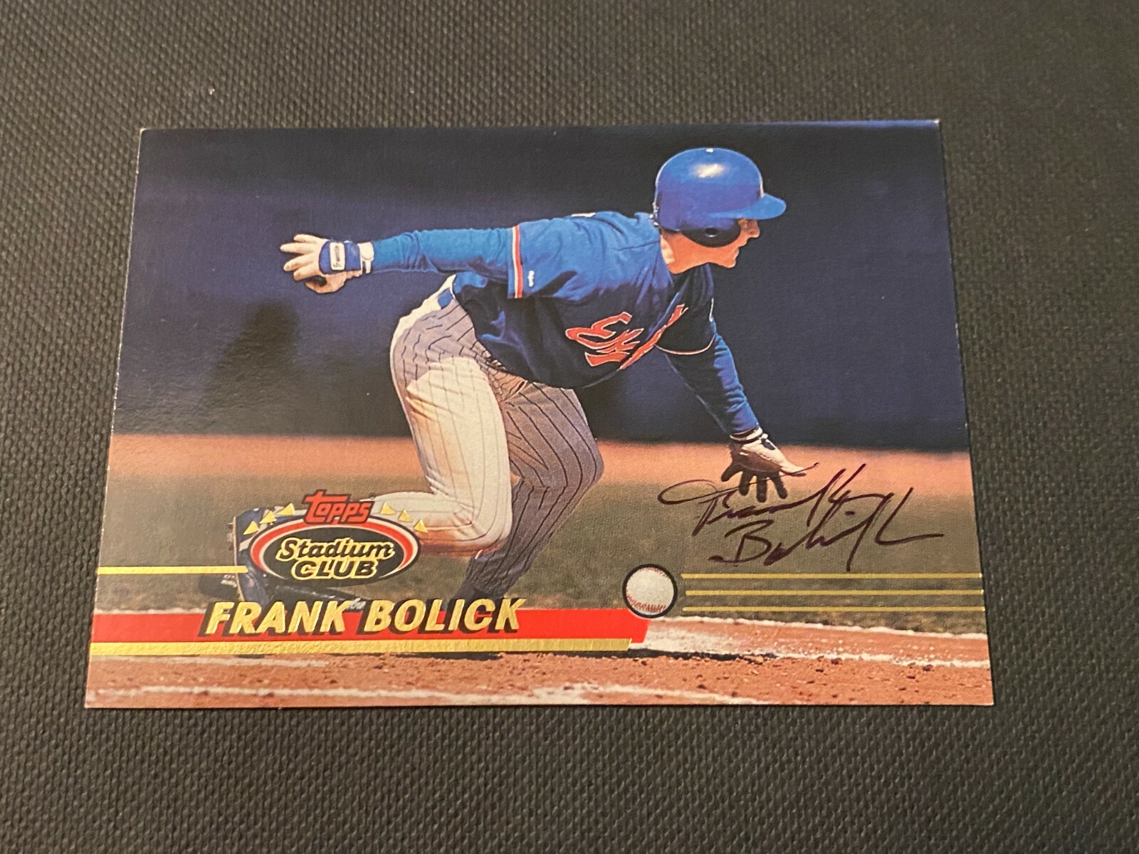 Frank Bolick Signed 1993 Topps Stadium Club Card Auto Expos Autograph ...