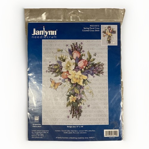 Janlynn #023-0512 Spring Floral Cross Counted Cross Stitch Kit 11 X 14 ...