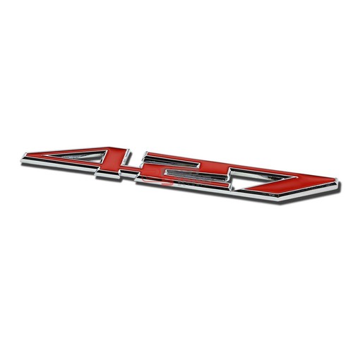 AUTO METAL BUMPER TRUNK GRILL EMBLEM STICKER LOGO BADGE CHROME/RED 427 ...