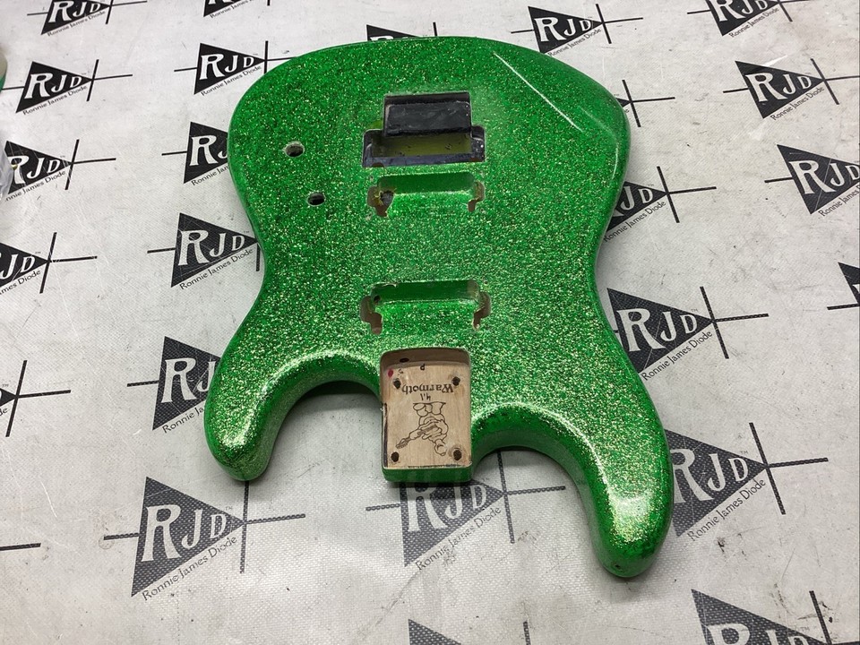 Warmoth Strat Electric Guitar Body Green Candy Flake Floyd | eBay