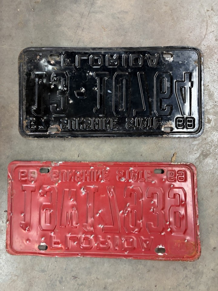 2 VINTAGE 1967 1968 1969 FLORIDA LICENSE PLATES SUNSHINE STATE | eBay