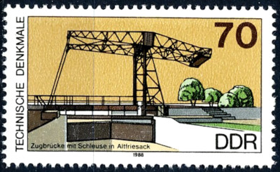 DDR #Mi3206 MNH 1988 Drawbridge Lock Altfriesack [2710] | eBay