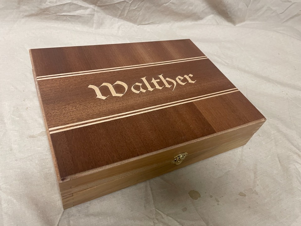 Hand Crafted Walther Solid wood Storage boxes, gun case, display box ...