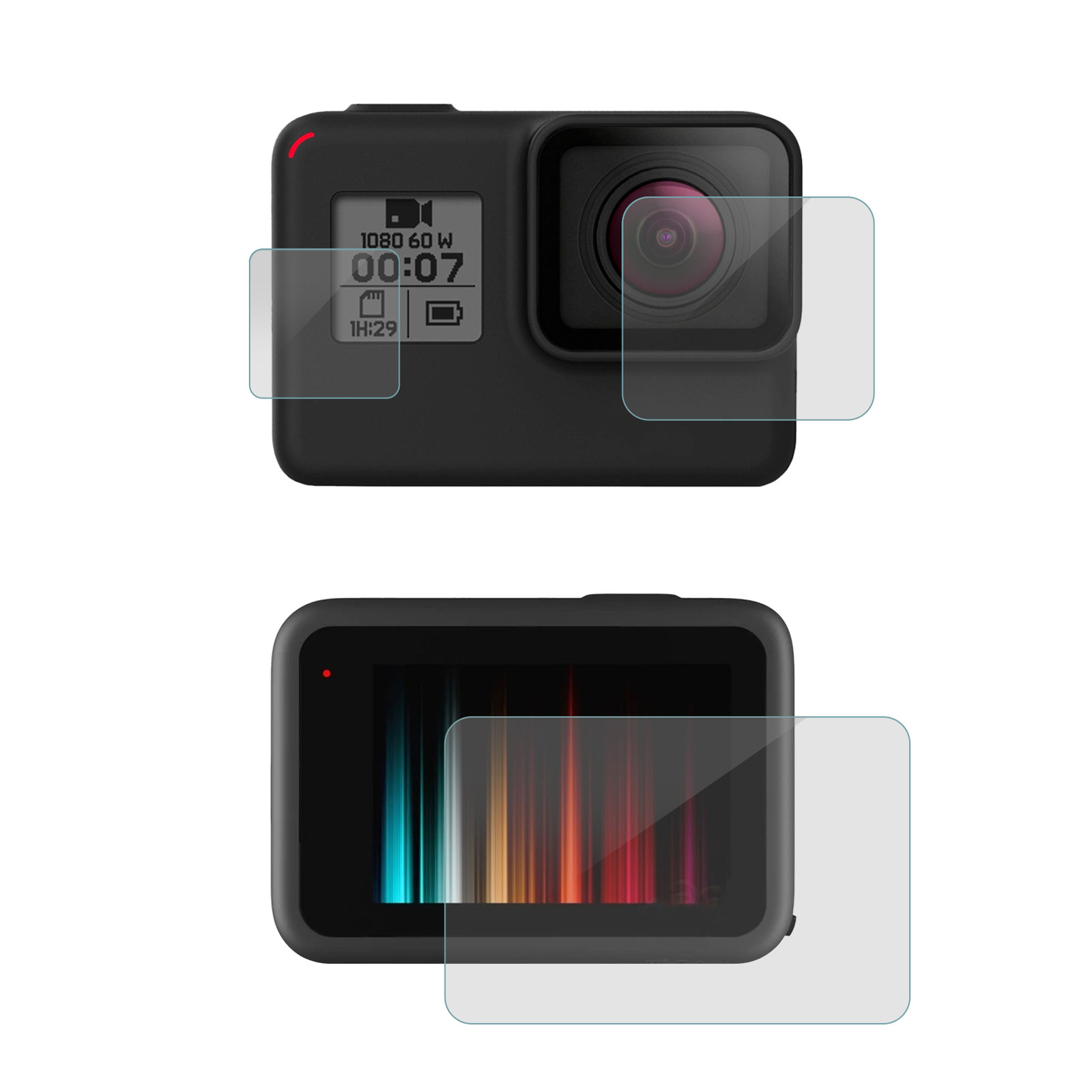 3PCS Action Screen Protector Set 1 Tempered Glass Lens Protector + 1 ...