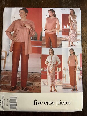 Vogue 2121 UNCUT Sewing Pattern, Misses' Petite Shirt, Top, Dress, Size ...