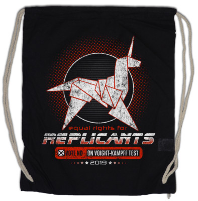 EQUAL RIGHTS FOR REPLICANTS Drawstring Bag Voight Kampff Symbol Logo ...