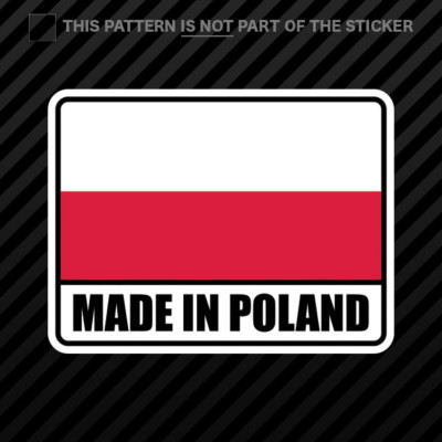 Made in Poland Sticker Self Adhesive Vinyl Polish POL PL | eBay