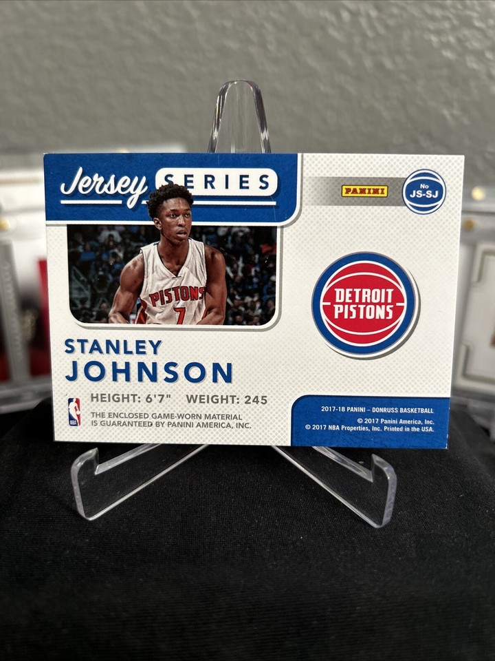 2017-18 Panini Donruss Basketball Stanley Johnson Jersey Series Patch ...