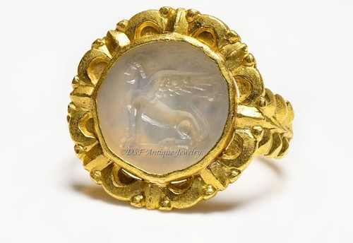 Ancient 1st Century Roman Intaglio Gold Ring | eBay