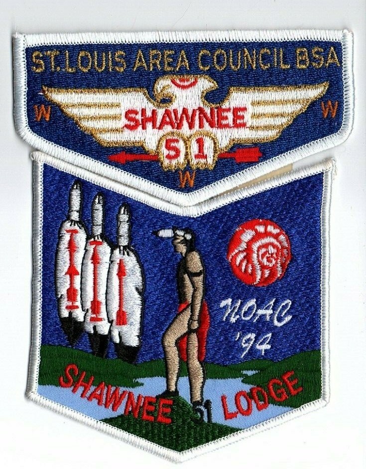 Boy Scout OA 51 Shawnee Lodge 1994 NOAC Flap Set | eBay