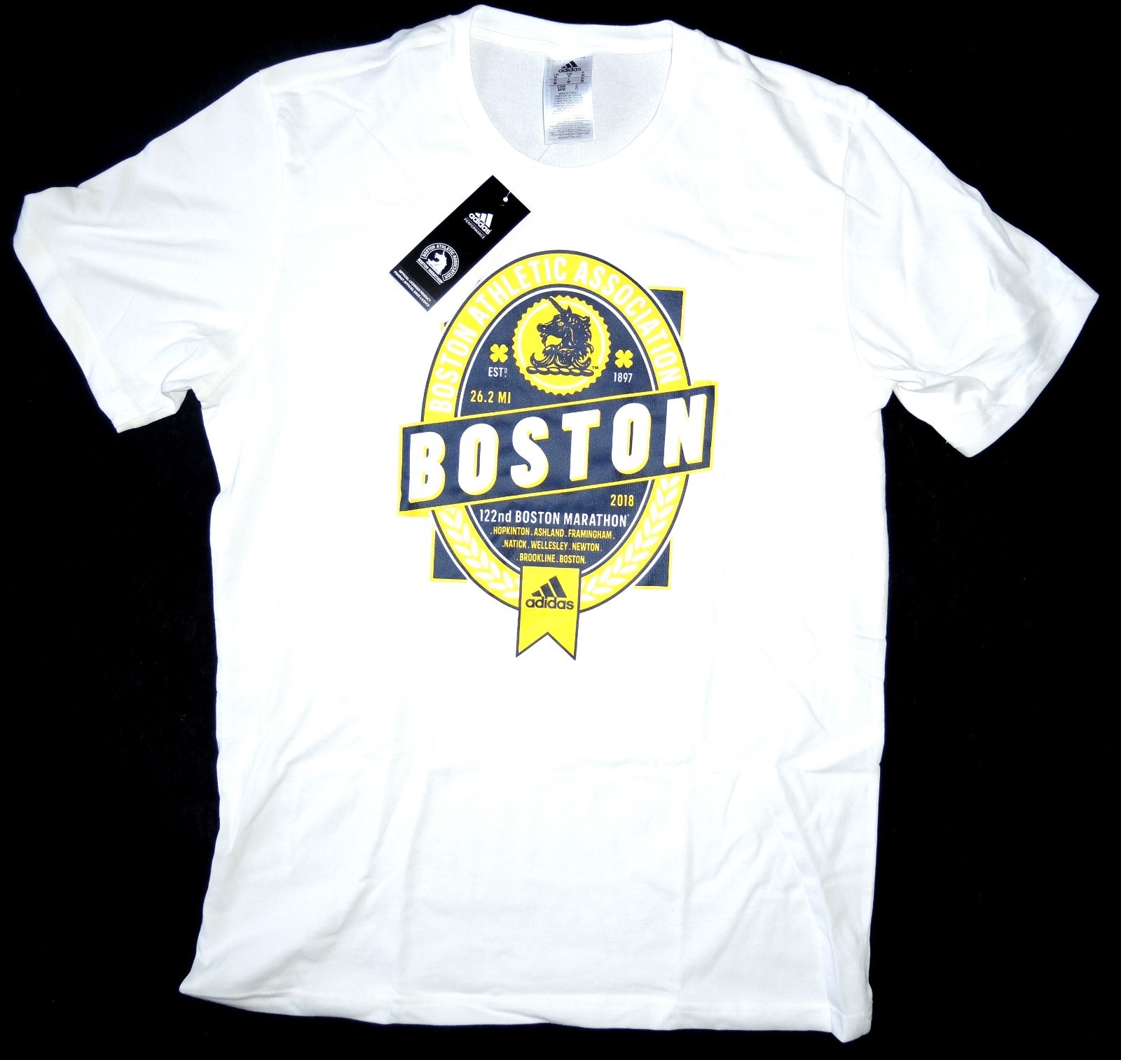 Adidas 2018 Boston Marathon® Logo Tee Size M | eBay