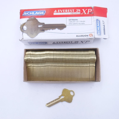 50 Pack Schlage Everest 29 Primus XP Keys Blanks Gold Finish 35-215-XP ...