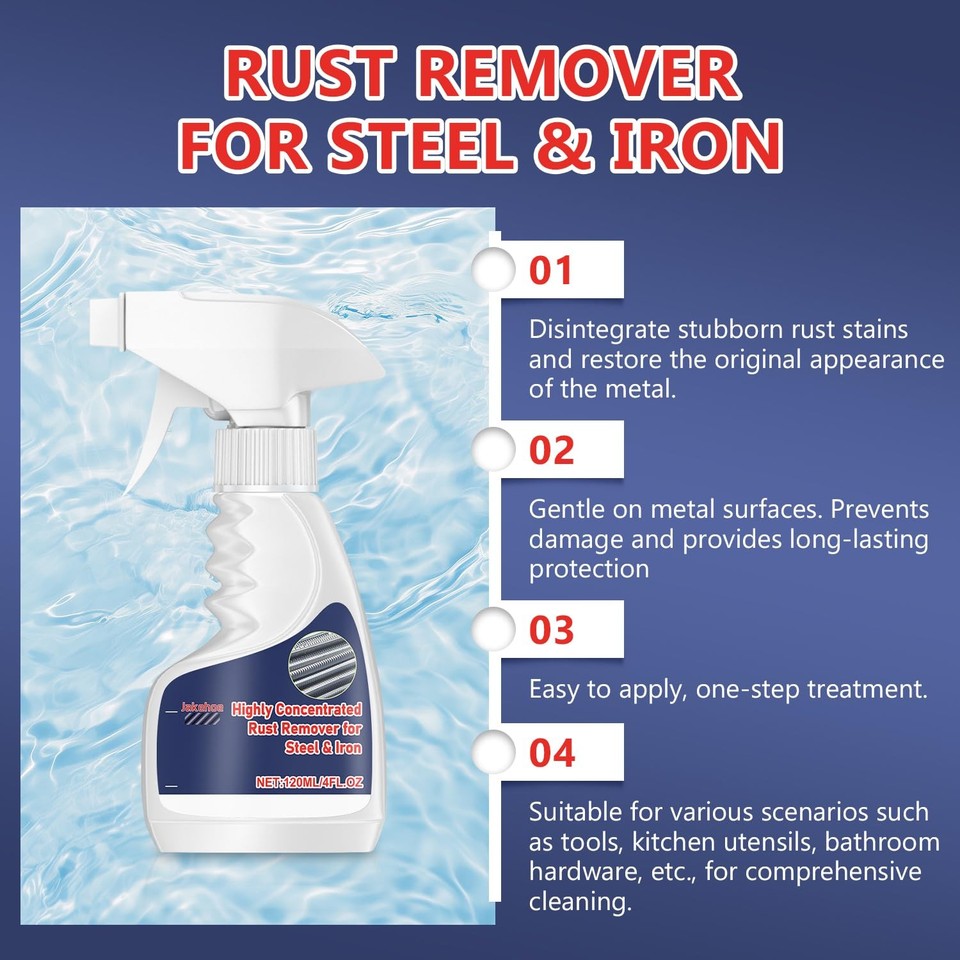 Heavy Duty Rust Removal for Metal,Multipurpose Rust Remover Spray,Stainless S... | eBay