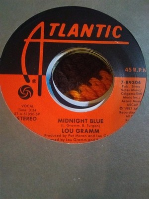 Lou Gramm, Midnight Blue ~ 1987 Atlantic 45 +sleeve | eBay