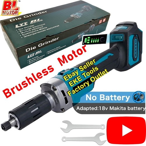 36000rpm 6mm Brushless Cordless Die Grinder Long Nose Tool For makita ...