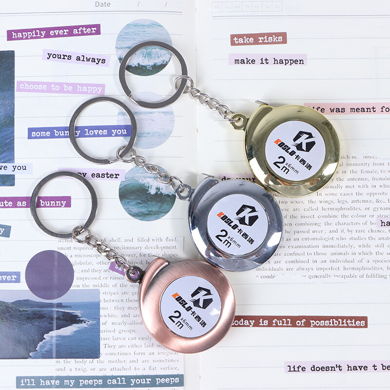 2M Mini Snail Shape Keychain Tape Measure Steel Tape Portable Small ...