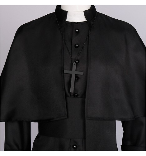 Clergy Men Cassock Priest Costume Bishop Pope Robe Roman Catholic ...