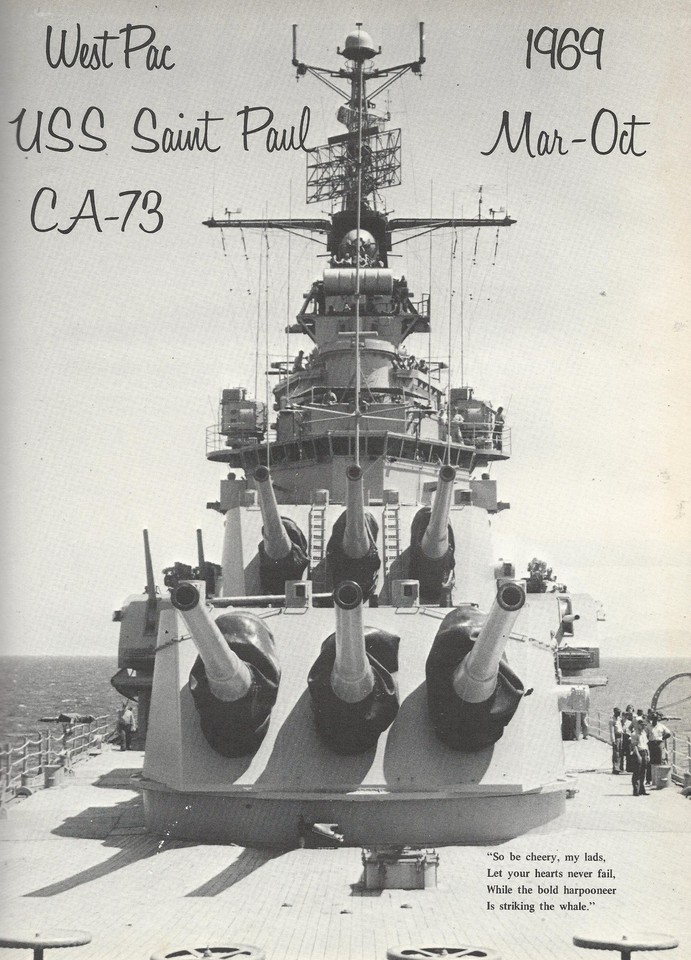 USS SAINT PAUL CA-73 VIETNAM DEPLOYMENT CRUISE BOOK YEAR LOG 1969 - U S ...