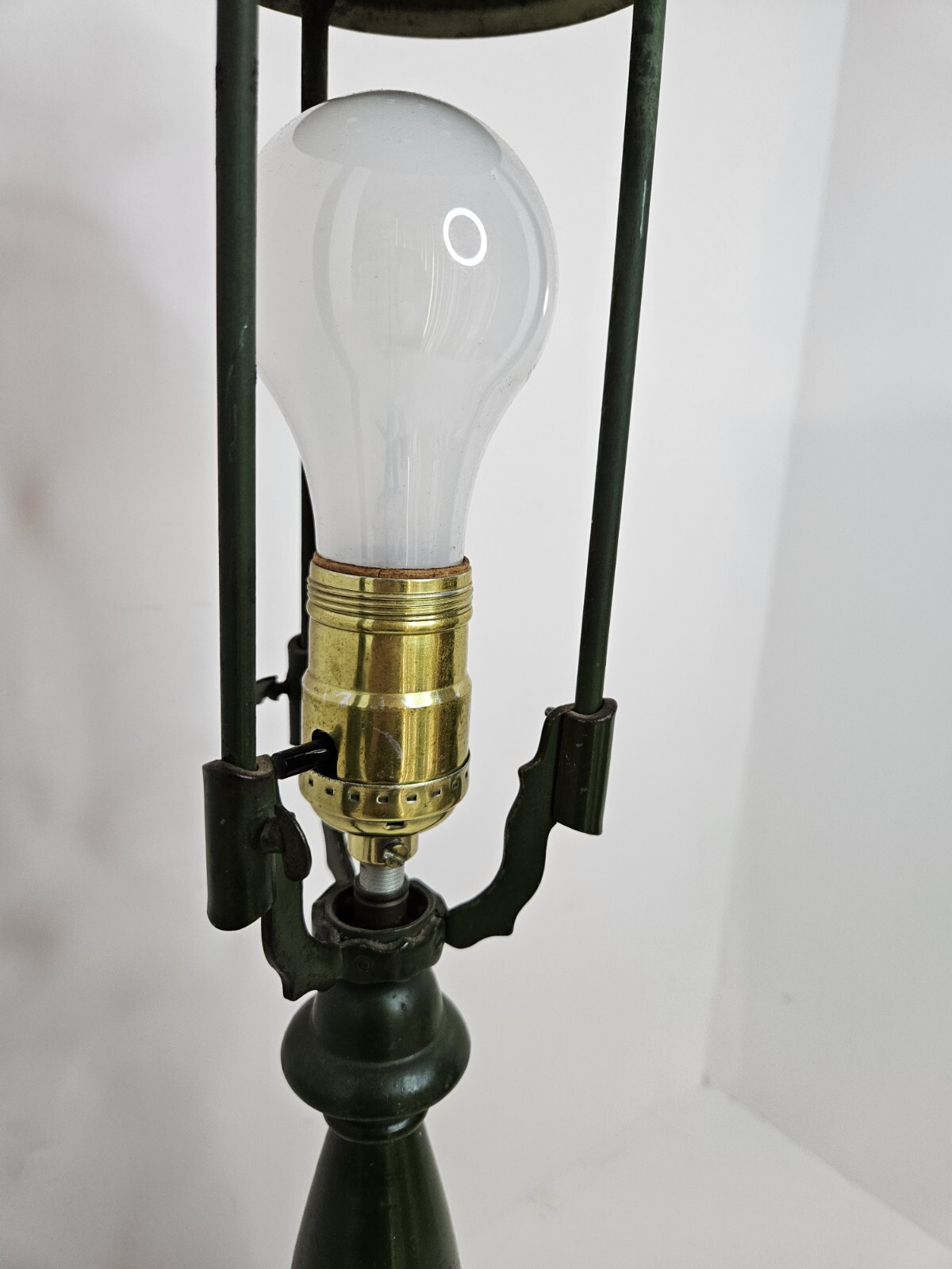 Antique Working 1916 PITTSBURGH LAMP, BRASS & GLASS CO. Green Glass ...