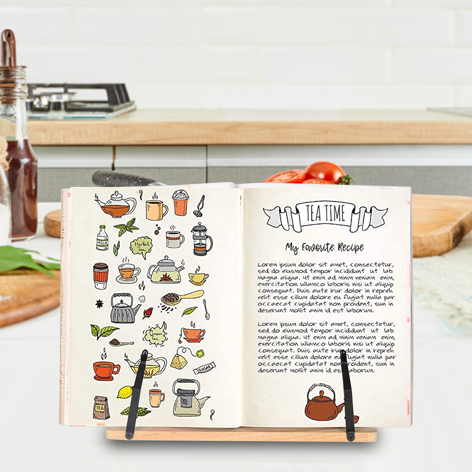 Display Stand Adjustable Support Recipe Book Holder Stand Multi ...