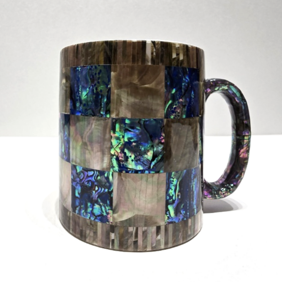 Korean Vintage Traditional Design Najeon Lacquer Mugs Mother of Pearl ...