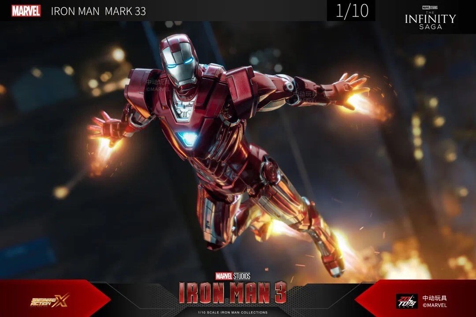zd toys iron man mark 33 mk33 SILVER CENTURION action figure marvel ...