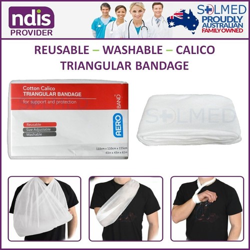 PREMIUM COTTON CALICO TRIANGULAR BANDAGE ARM SLING BANDAGE X5 | eBay
