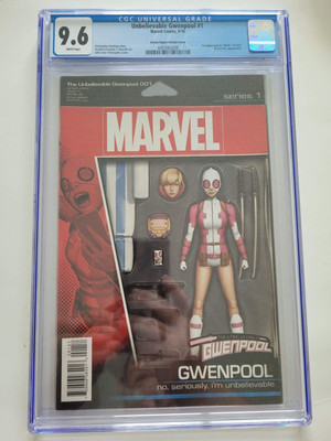 UNBELIEVABLE GWENPOOL #1 CGC 9.6 GRADED 2016 MARVEL COMICS ACTION ...