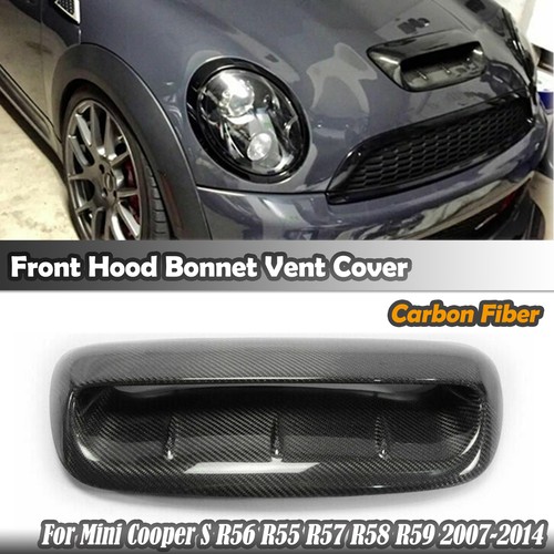 Carbon Fiber Hood Bonnet Scoop Vent Cover Kit For Mini Cooper S R56 ...