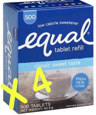 Equal tablet refills. 4 Boxes of 500 tabs per box (2000) | eBay Australia