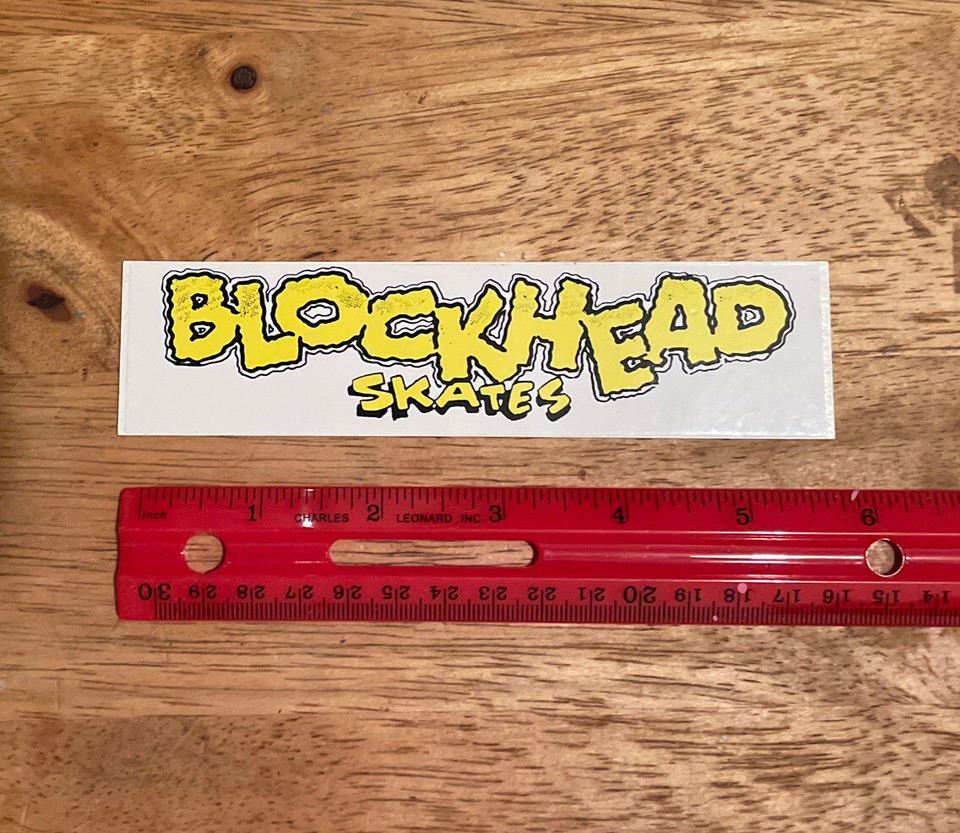 Blockhead Skateboards Logo Spellout 80's OG Vintage Skateboarding ...