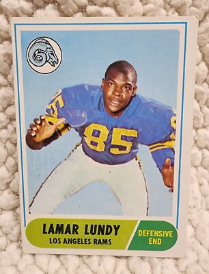 Lamar Lundy #85 1968 Topps Trading Card Los Angeles Rams Defensive End ...