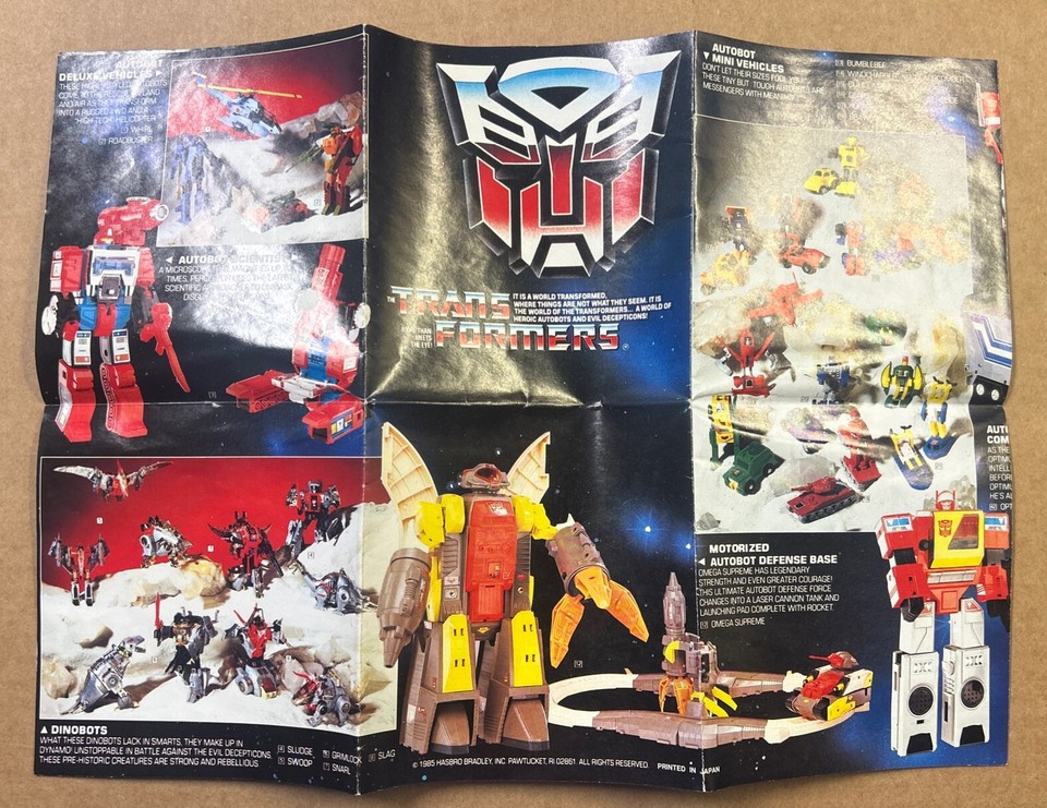 VTG Transformers Original G1 1985 Insert Catalog Check List Booklet ...