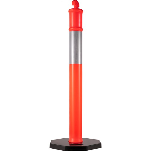 3 Posts Traffic Delineator Posts Channelizer Cone 44'' Delineator Post ...
