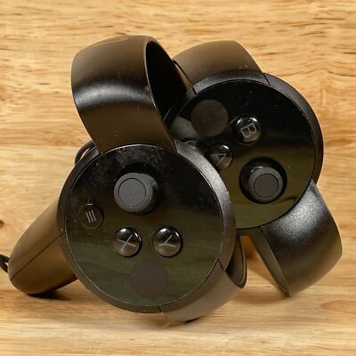 Black VR Touch Handheld Game Controller (Left & Right) Pair for Oculus ...