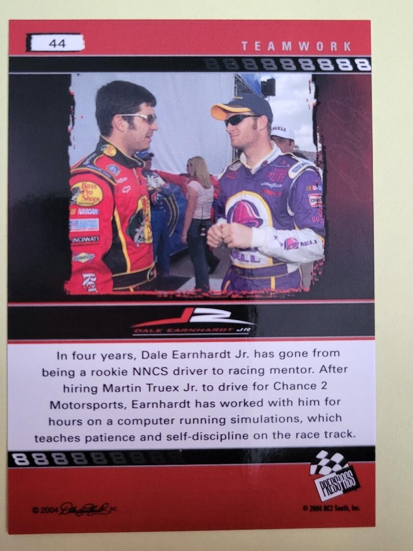 2004+Press+Pass+Dale+Earnhardt+Jr.+-+Teamwork+%2344+Dale+Earnhardt+Jr ...