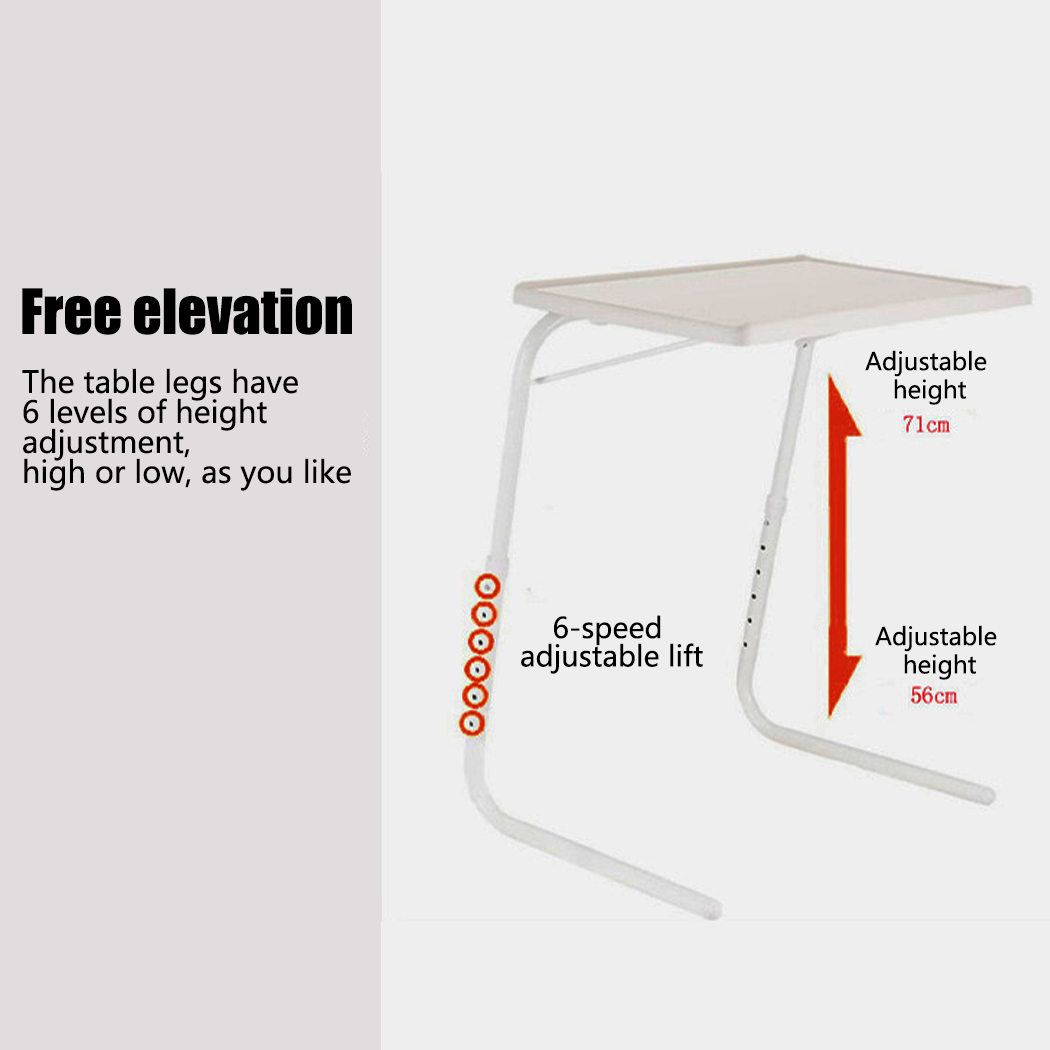Foldable Table Laptop Adjustable Tray Portable Folding Desk Bed Mate TV Dinner | eBay