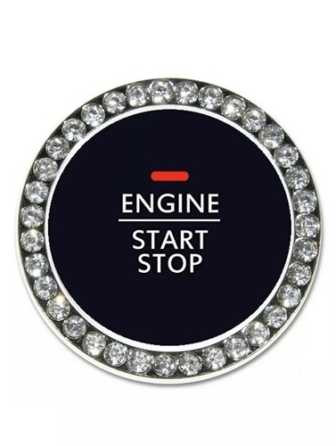 Bling Diamond Car Start Engine Ignition Button Decor Ring Cover Crystal ...