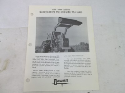 Schwartz 1300-1400 loaders brochure | eBay