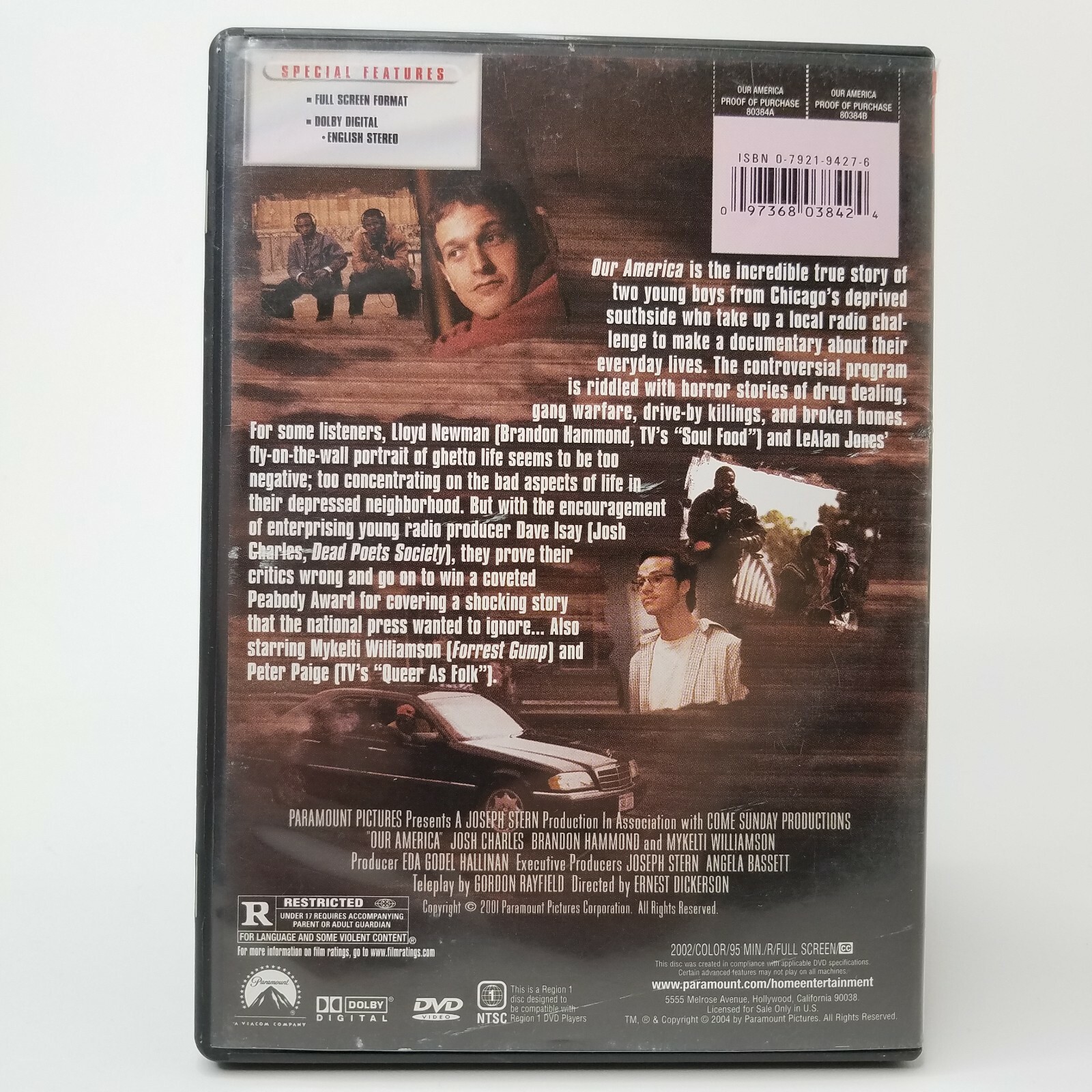 Our America (DVD 2004) Josh Charles Brandon Hammond Mykelti Williamson ...