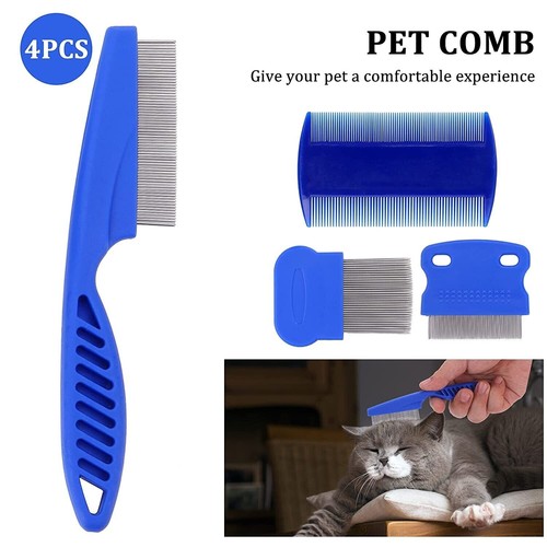 1Set 4Pcs Flea Comb for Pet Cat Dog Flea Removal Lice Combs Fine Tooth ...