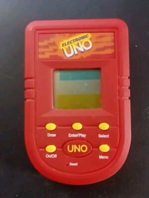 UNO Electronic Handheld Travel Game 2002 By Mattel Working & Tested | eBay