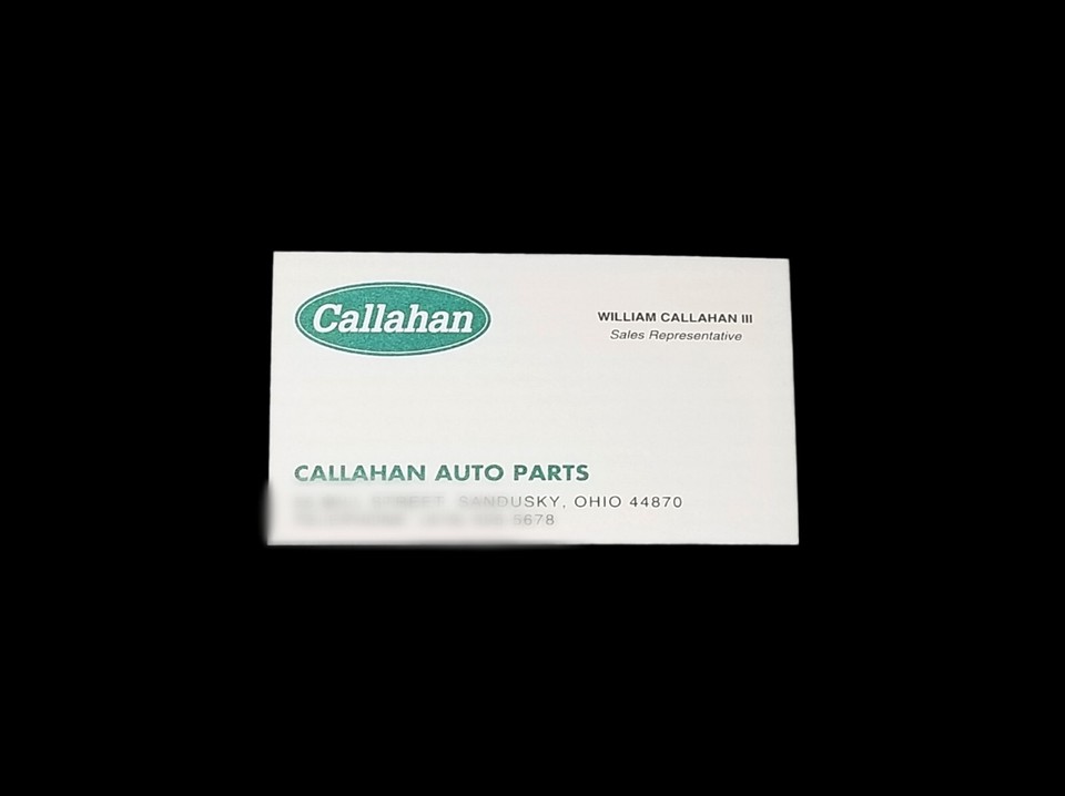 Tommy Boy (1995) Callahan Auto Parts Chris Farley Business Card Movie Prop | eBay