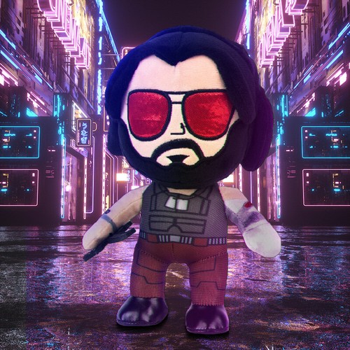 Cyberpunk 2077 Johnny Silverhand Rock Singer Game Plush Doll Soft Toy ...
