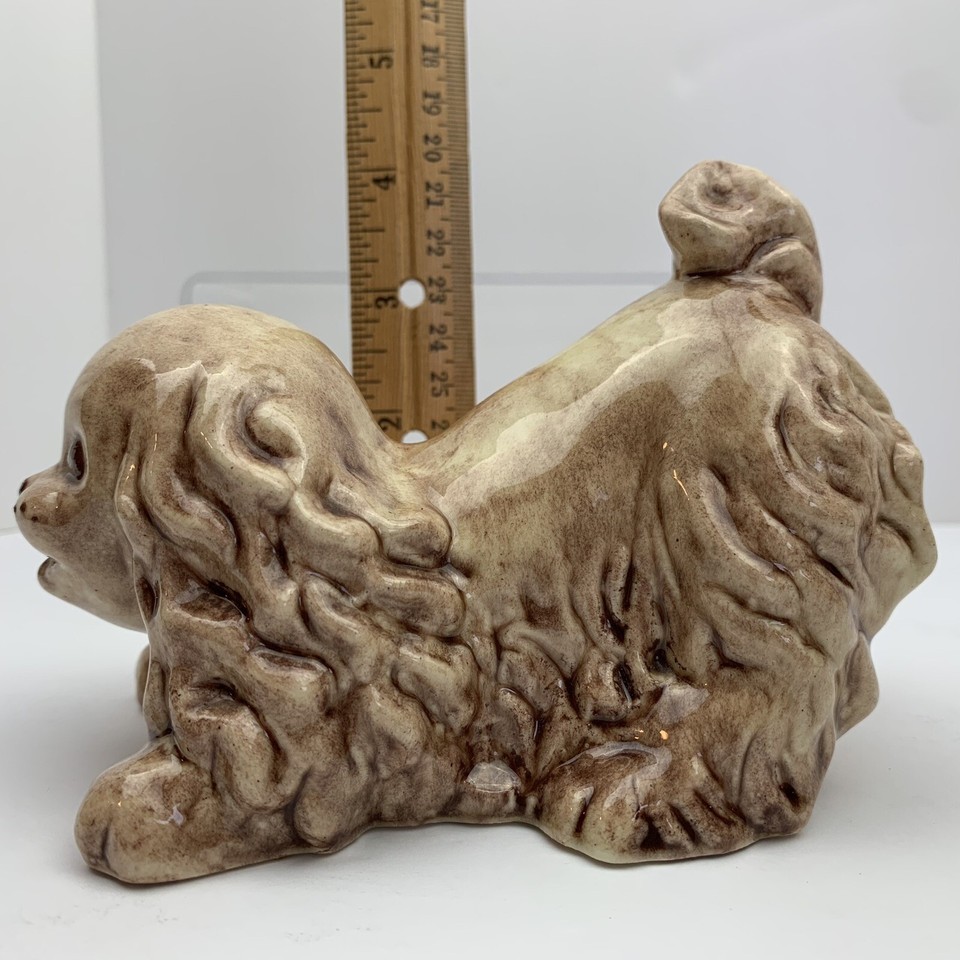 Vintage Cocker Spaniel Dog Puppy Ceramic by Cathy Brown Glossy Happy | eBay